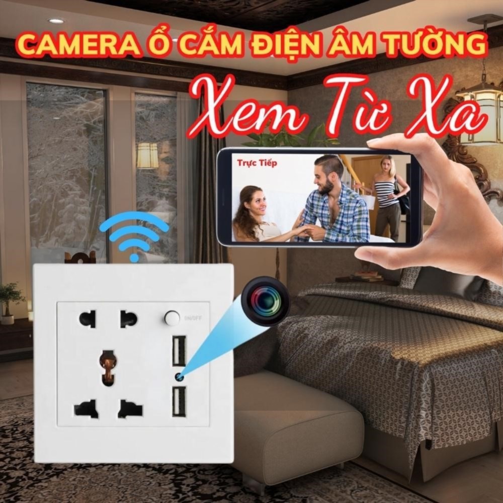 Camera Ngụy Trang Ổ Cắm Điện Âm Tường Hiện Đại Mới Nhất 2025
